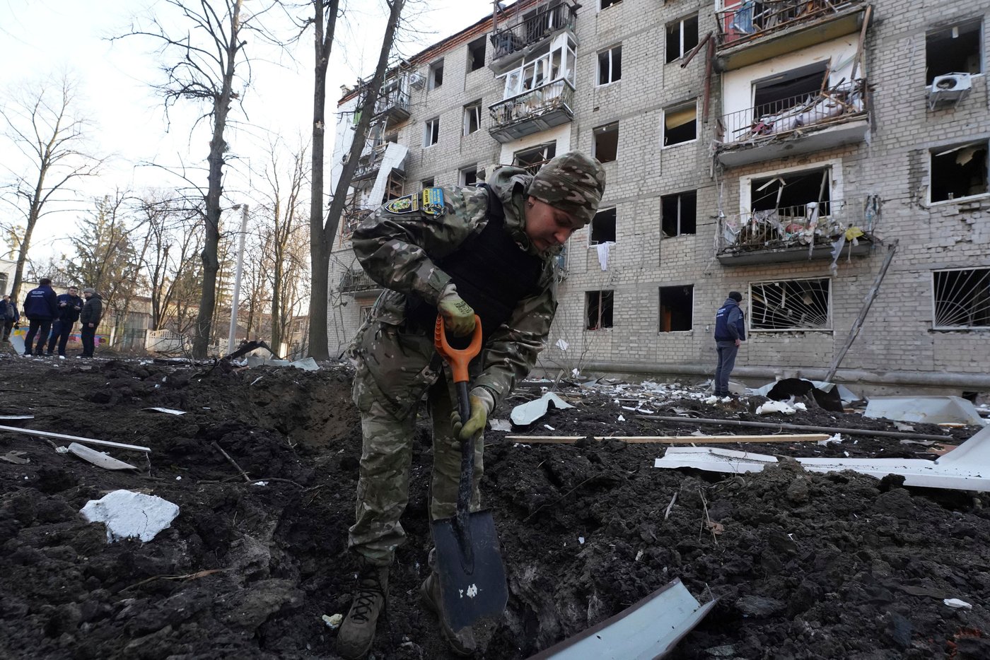 Ukraine-Krieg: Toter und Verletzte nach Angriff in Charkiw