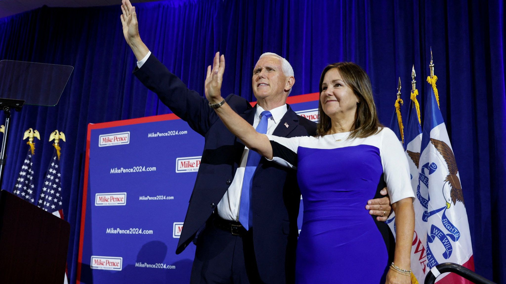US-Wahl 2024: Mike Pence schimpft bei Wahlkampf-Eröffnungsrede auf ...
