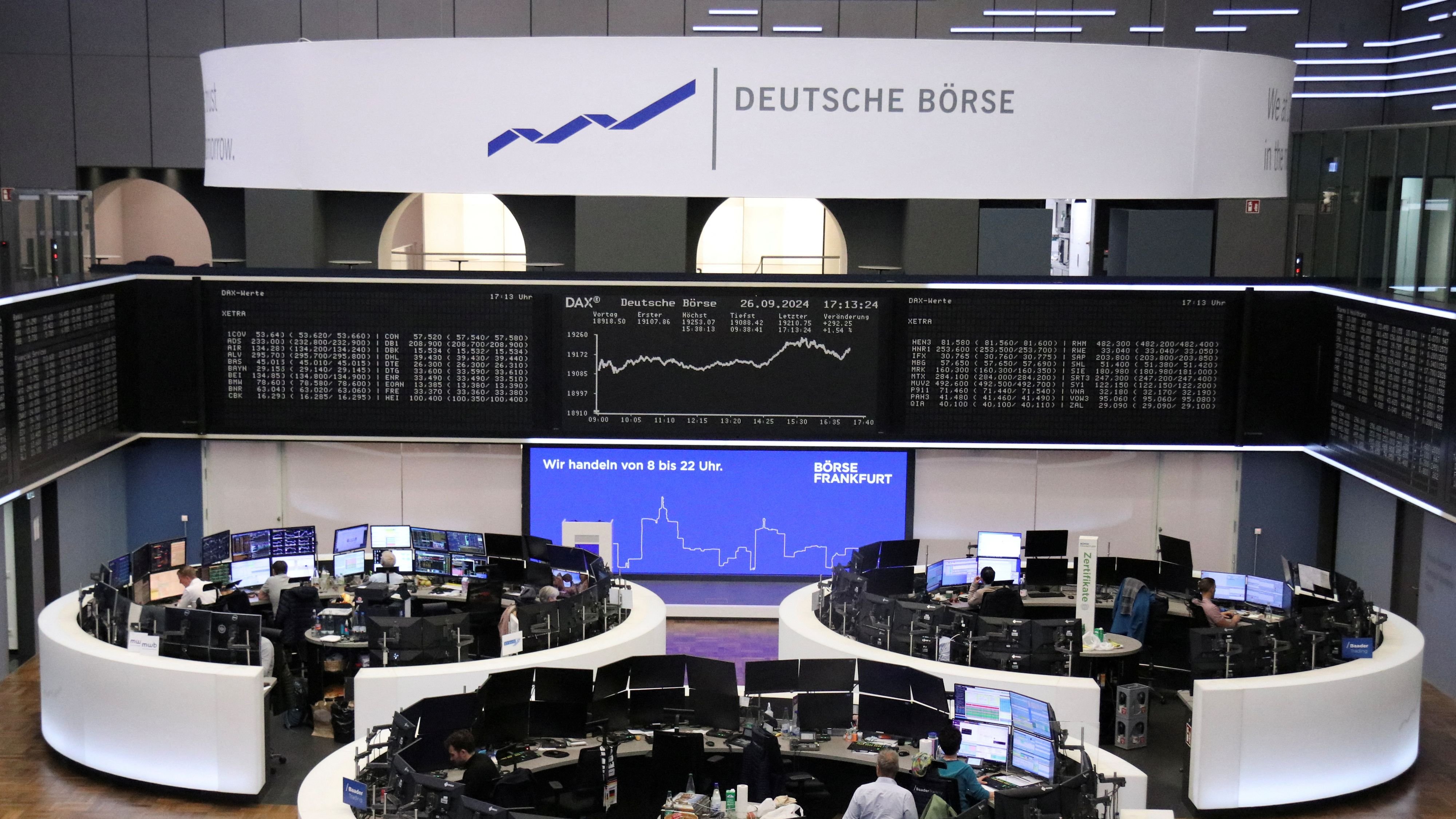 Dax aktuell: Dax steigt erstmals über die Marke von 19.400 Punkten