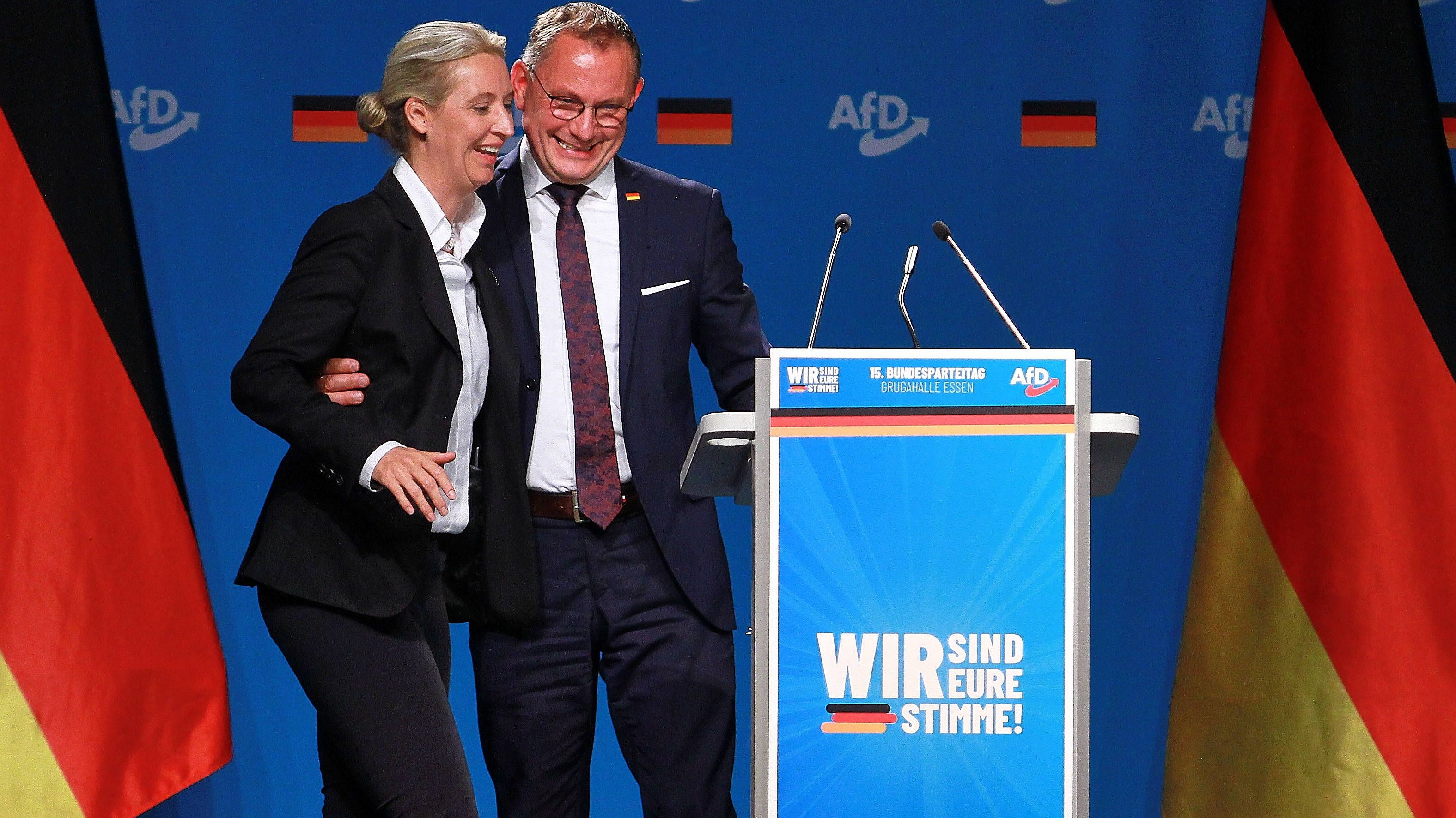 AfD: Parteichef Chrupalla wirbt für Weidel als Scholz-Herausforderin